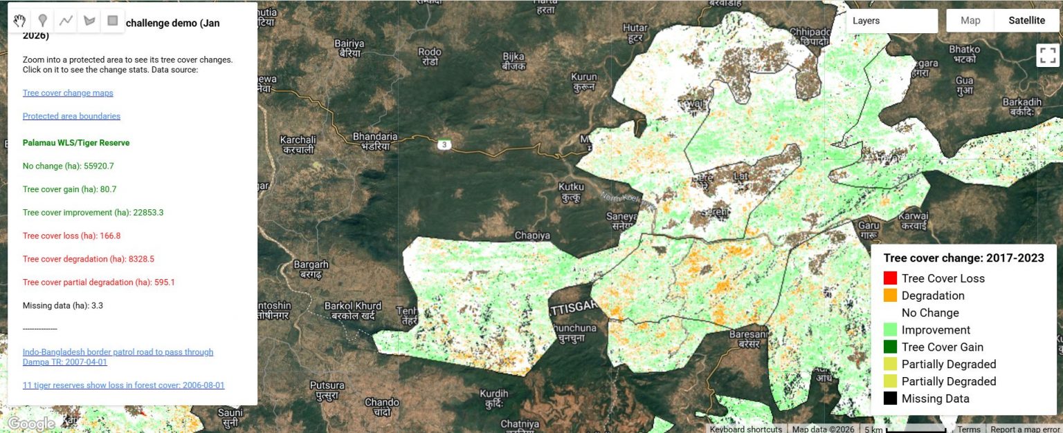 Tracker for protected areas – CoRE Stack